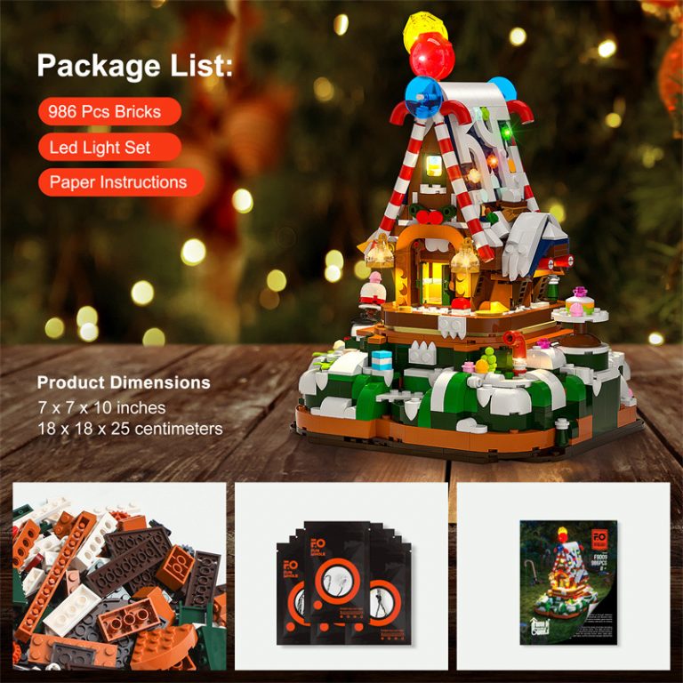 Christmas Candy House FunWhole F9009 Creator With 986pcs - MOC Brick Land