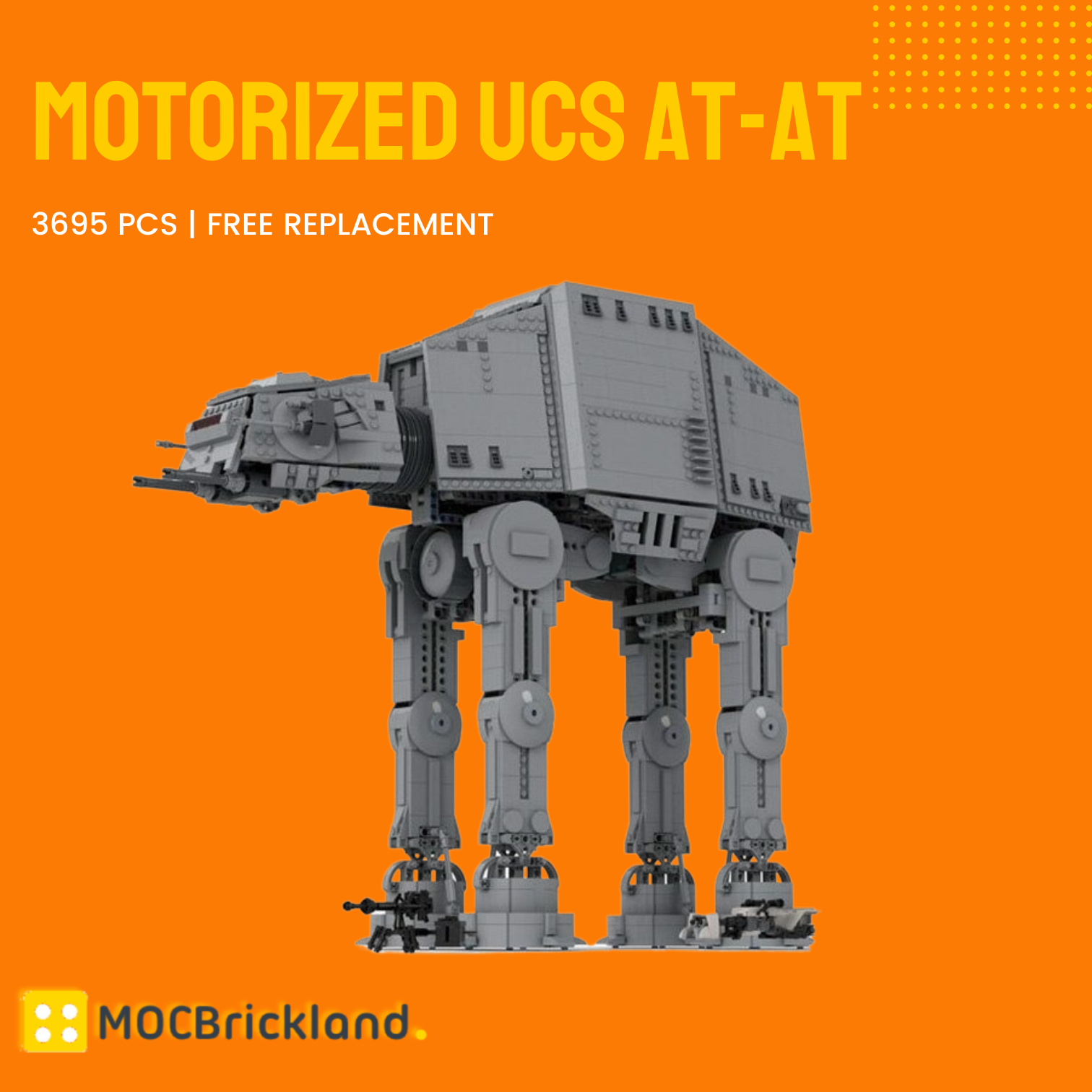 Motorized UCS AT-AT MOC-96117 Star Wars With 3695 Pieces - MOC Brick Land