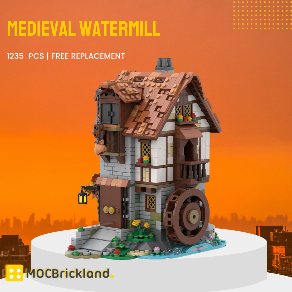 Medieval Watermill MOC-119708 Modular Building With 1235 Pieces - MOC ...