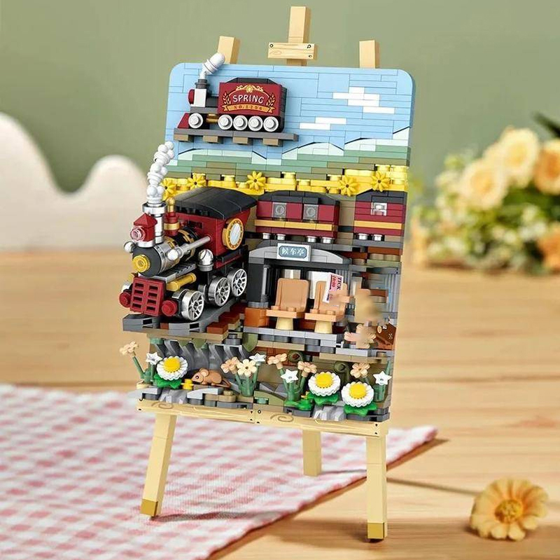 Haruhi Train Painting LOZ 1296 Creator Expert with 758 Pieces - MOC ...