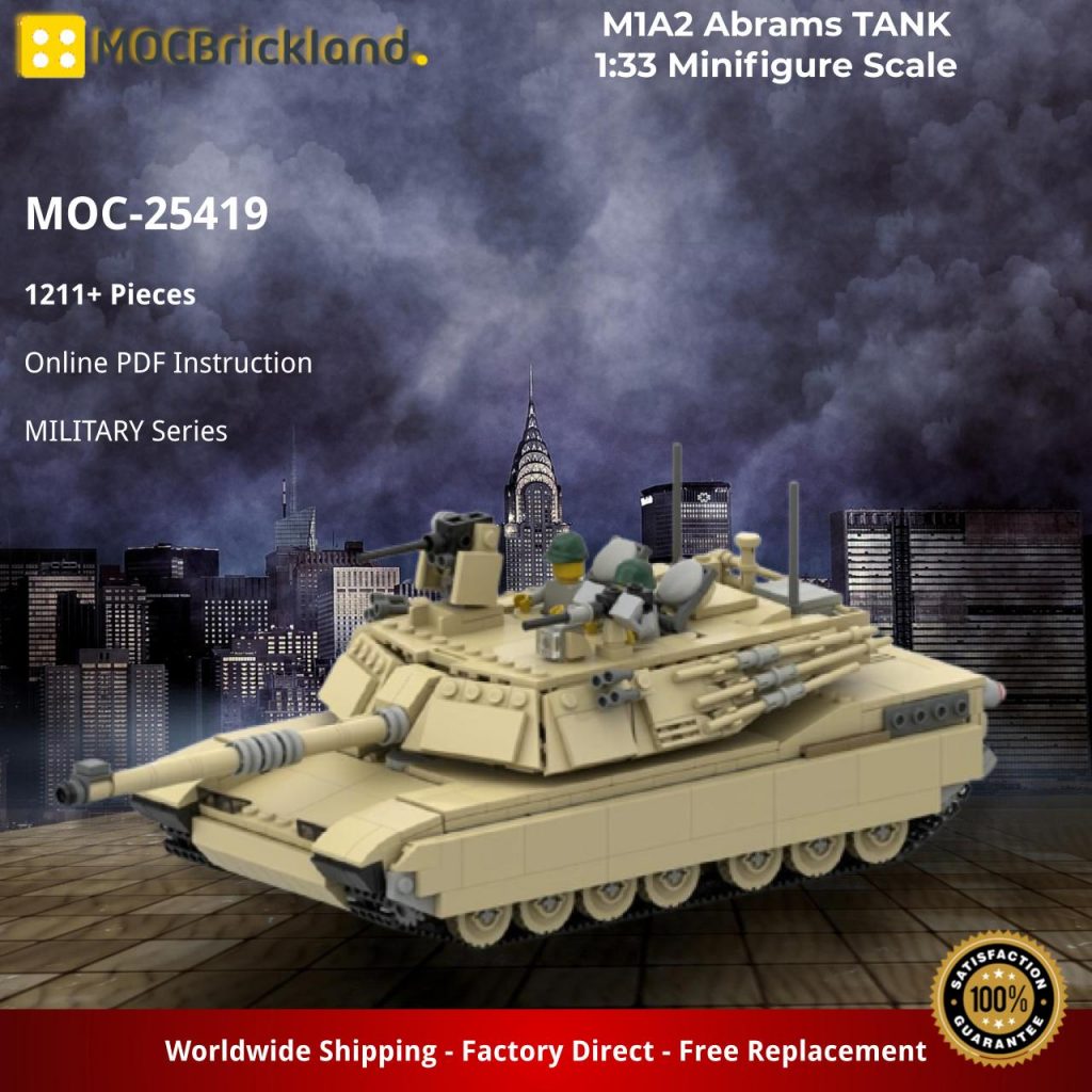 M1A2 Abrams TANK 1:33 Minifigure Scale MILITARY MOC-25419 by ...