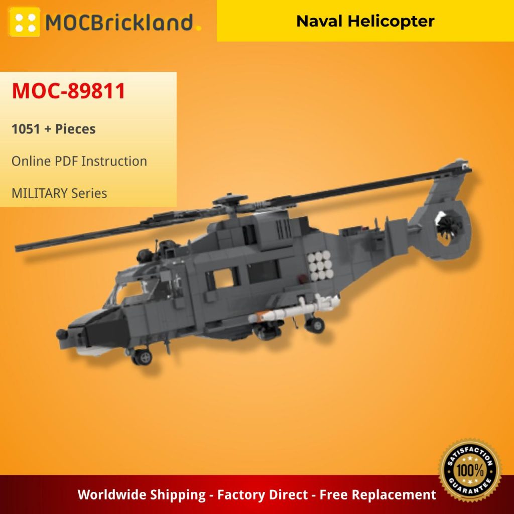 Naval Helicopter MILITARY MOC-89811 WITH 1051 PIECES - MOC Brick Land