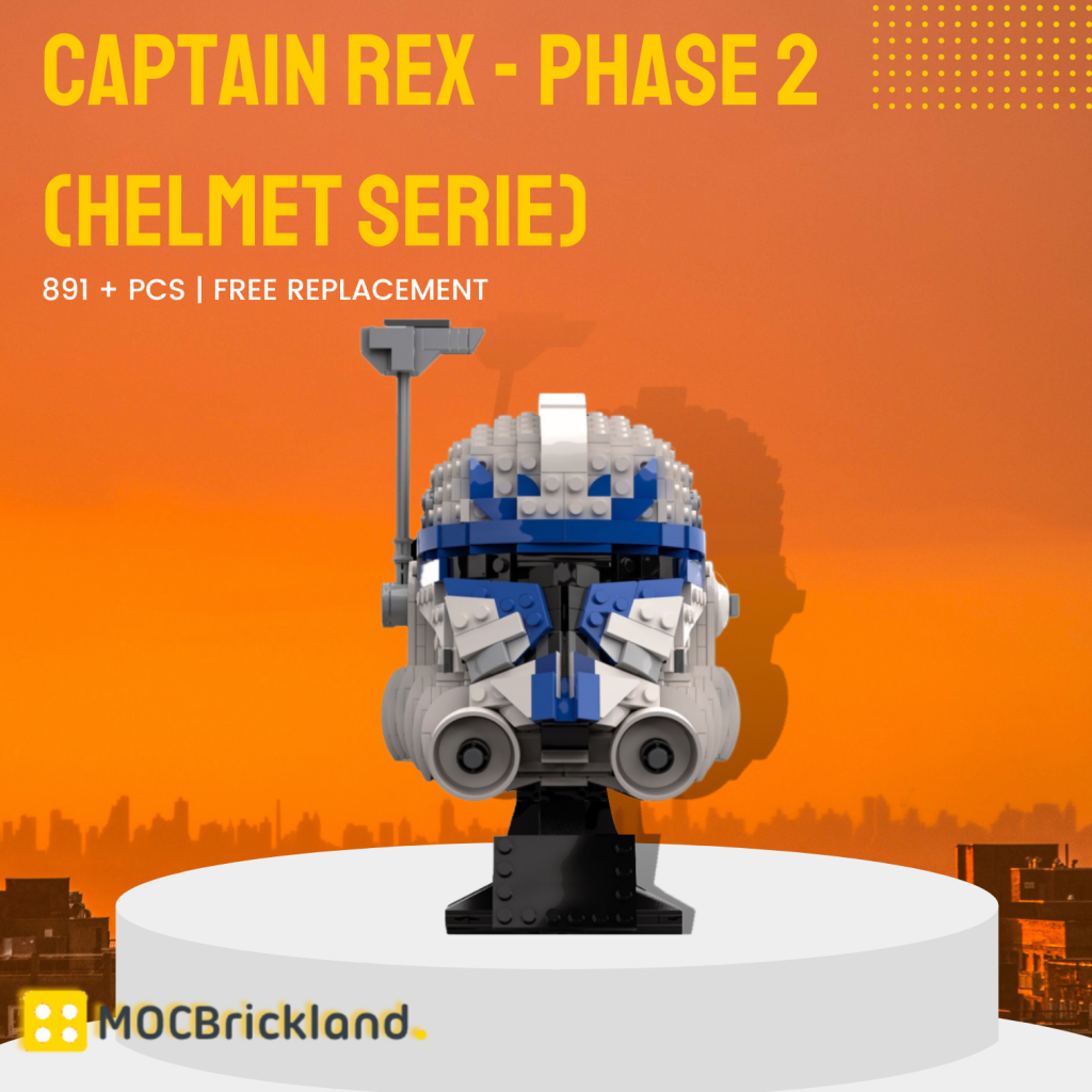 Captain Rex - Phase 2 (Helmet Serie) MOC-115701 Star Wars With 891 Pieces - MOC Brick Land