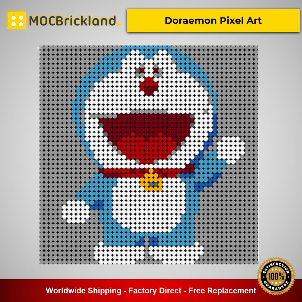 Doraemon Pixel Art MOC-90072 Movie With 2304 Pieces - MOC Brick Land