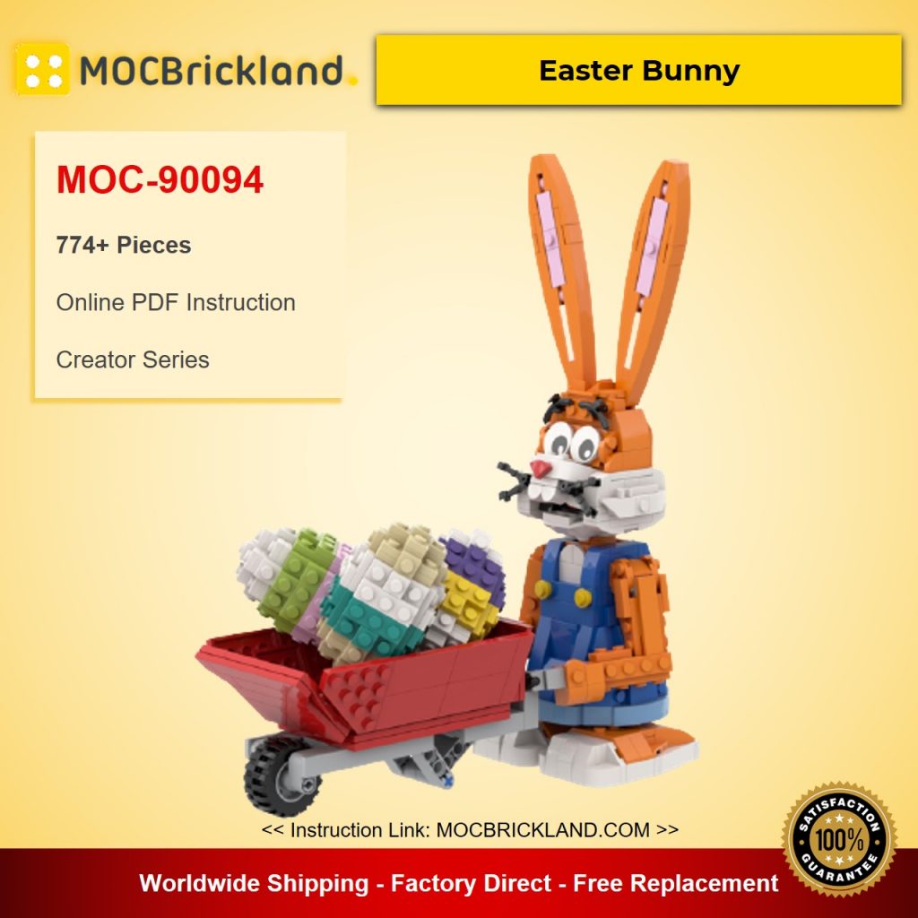 Easter Bunny MOC-90094 Creator With 774 Pieces - MOC Brick Land