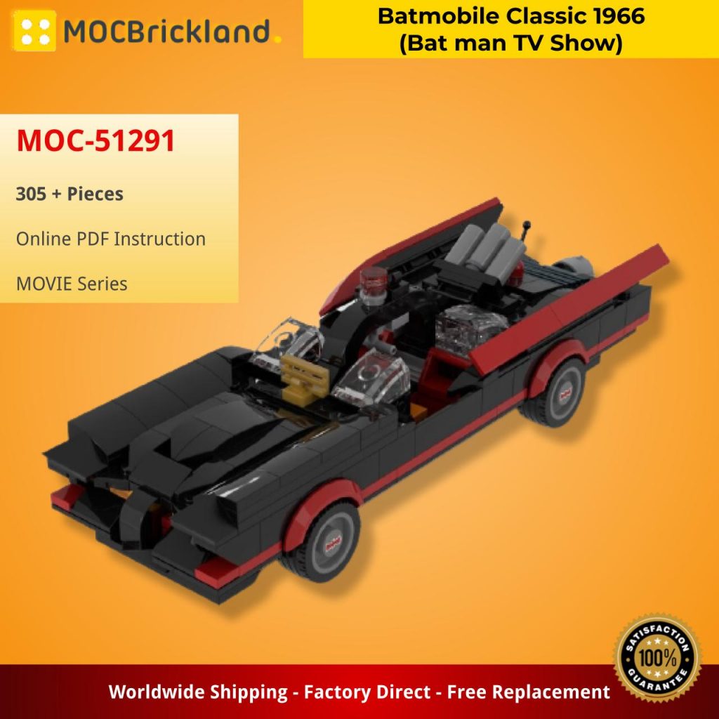 Batmobile Classic 1966 (Bat man TV Show) MOVIE MOC-51291 by Brick ...