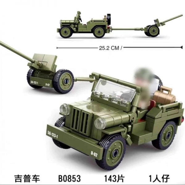 World War II D-Day: Willys Jeep SLUBAN M38-B0853 Military With 143 ...