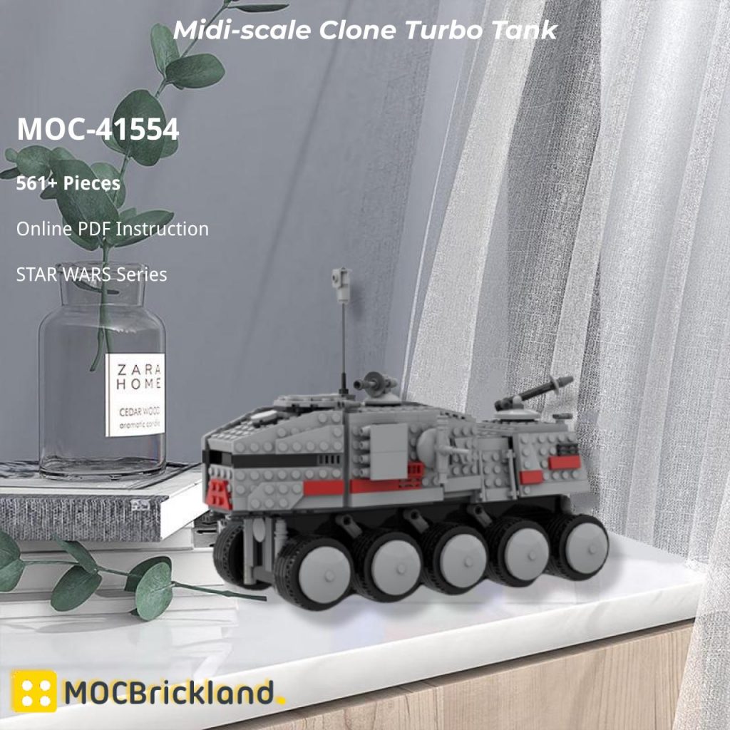 Midi-scale Clone Turbo Tank STAR WARS MOC-41554 by Woxtrot WITH 561 ...