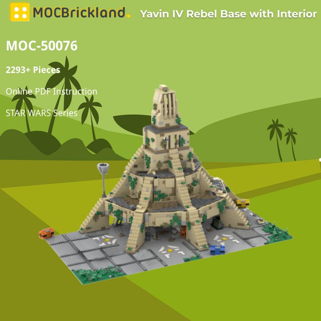 Yavin IV Rebel Base with Interior STAR WARS MOC-50076 WITH 2293 PIECES ...