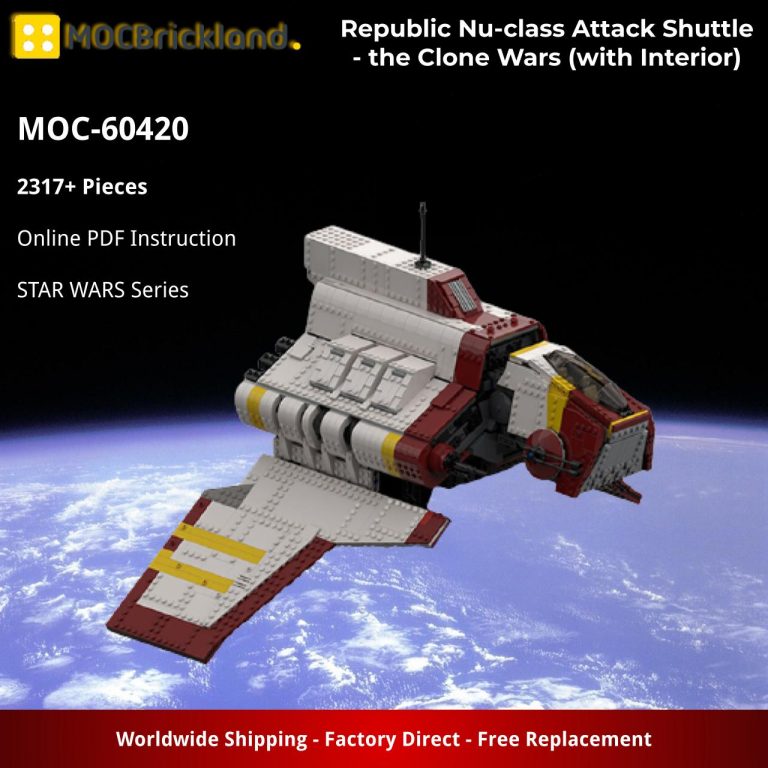 Republic Nu-class Attack Shuttle – the Clone Wars (with Interior) STAR ...
