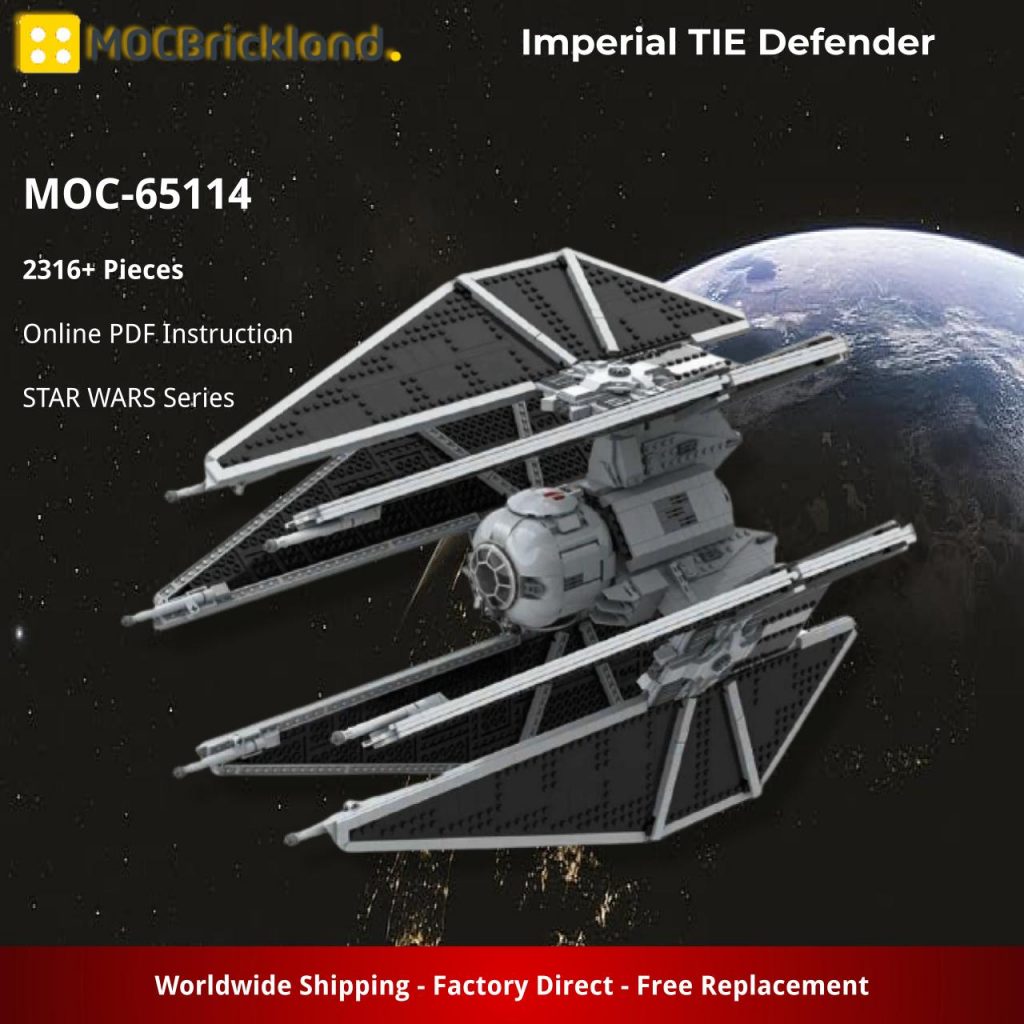 Imperial TIE Defender STAR WARS MOC-65114 WITH 2316 PIECES - MOC Brick Land