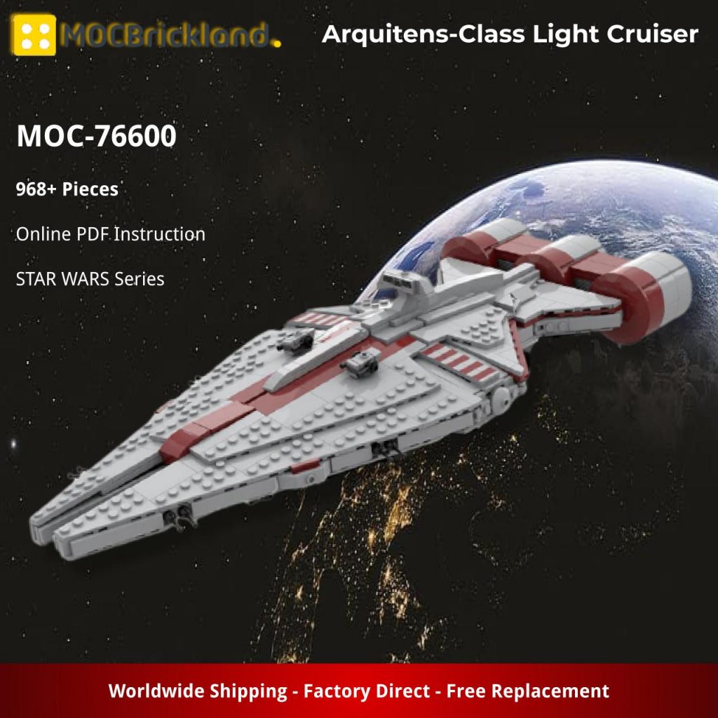 Arquitens-Class Light Cruiser STAR WARS MOC-76600 by brickdefense WITH ...