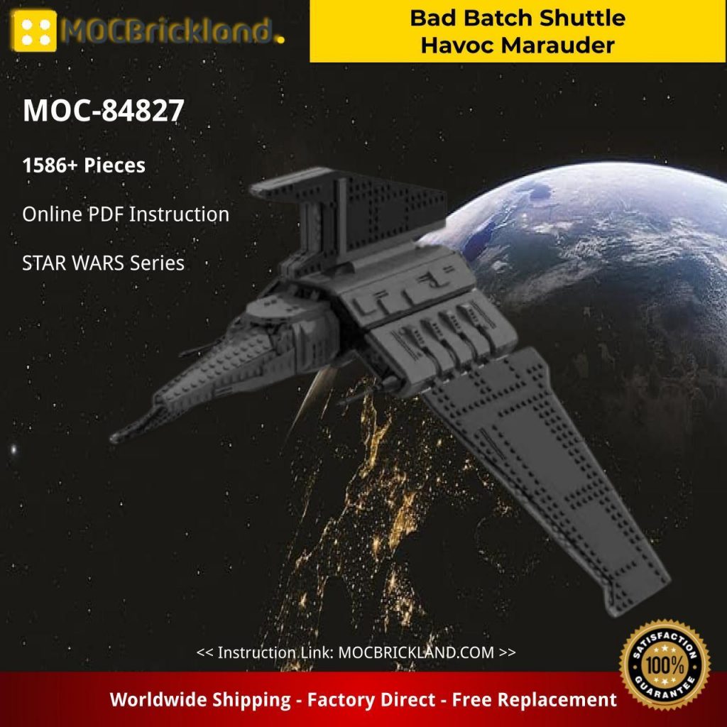 Bad Batch Shuttle Havoc Marauder STAR WARS MOC-84827 with 1586 pieces ...