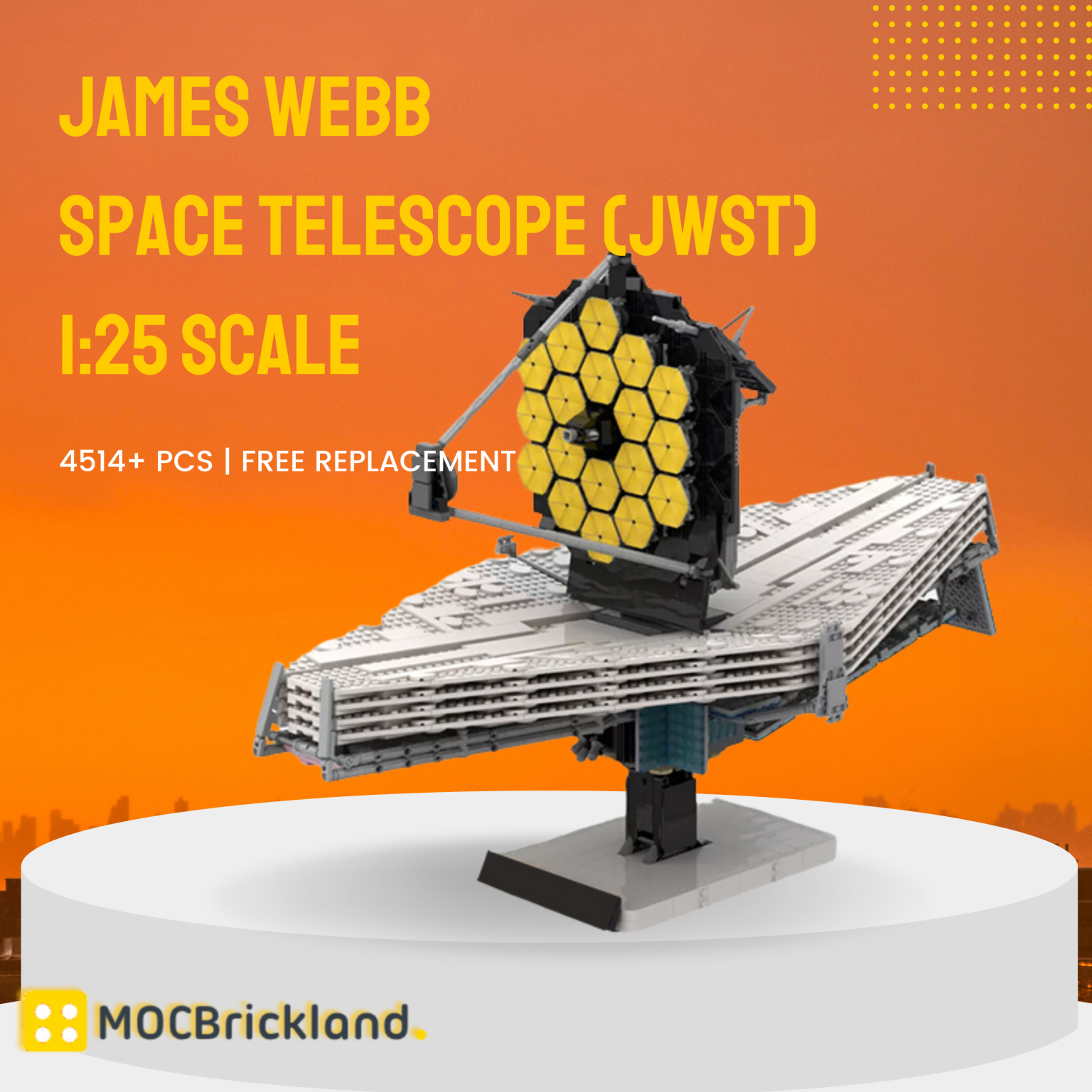 James Webb Space Telescope (JWST) 1:25 Scale MOC-77613 Space with 4514 ...