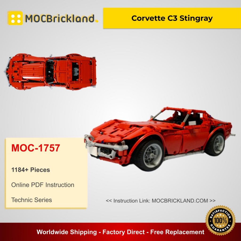 Corvette C3 Stingray MOC 1757 Technic Designed By Madoca1977 With 1184 ...