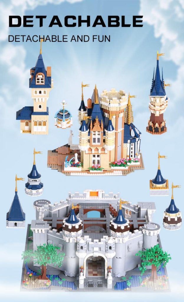 Disney Cinderella Castle Modular Building MOULD KING 13132 with 8388 ...
