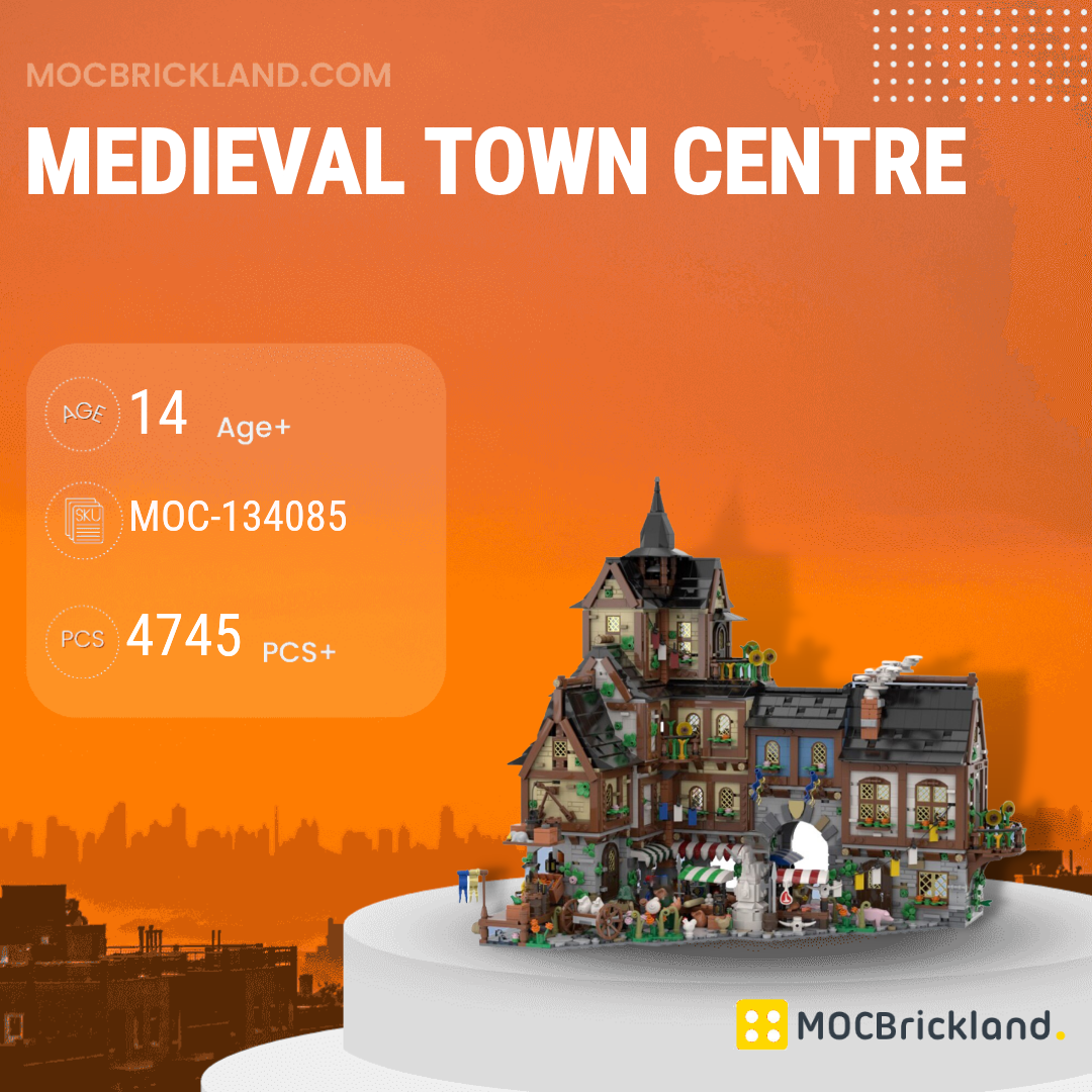 Medieval Town Centre MOCBRICKLAND 134085 Modular Building with 4745 ...