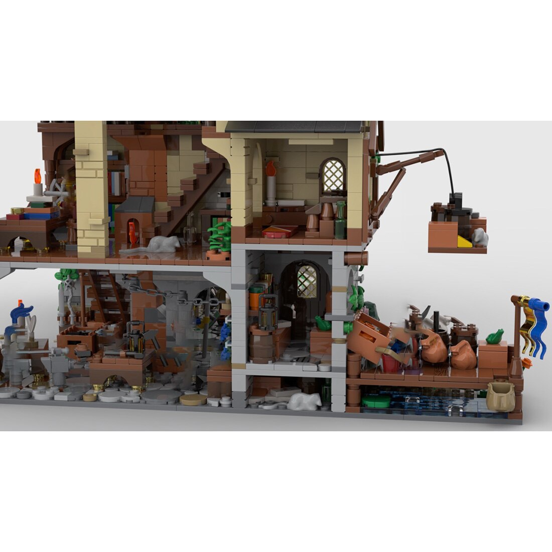 Medieval Town Centre MOCBRICKLAND 134085 Modular Building with 4745 ...