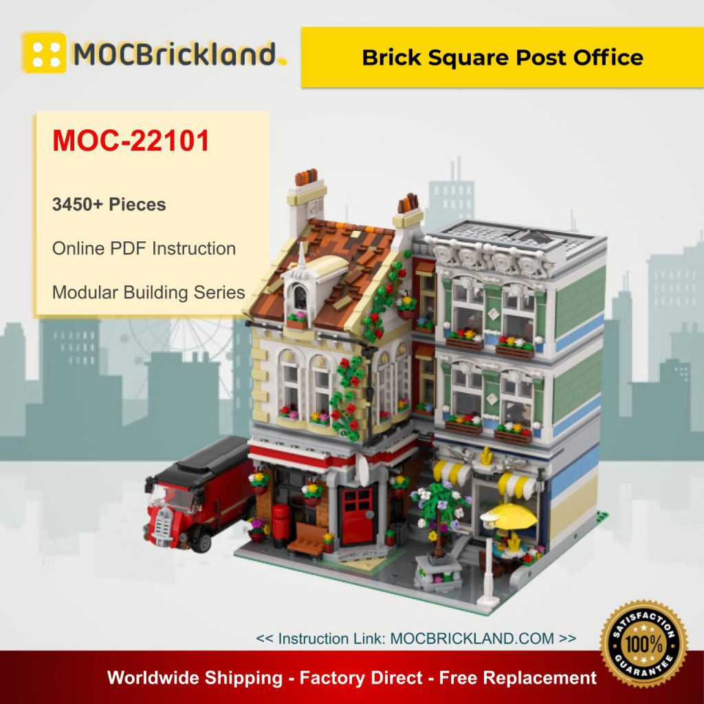 Brick Square Post Office MOC-22101 Modular Buildings Designed By ...
