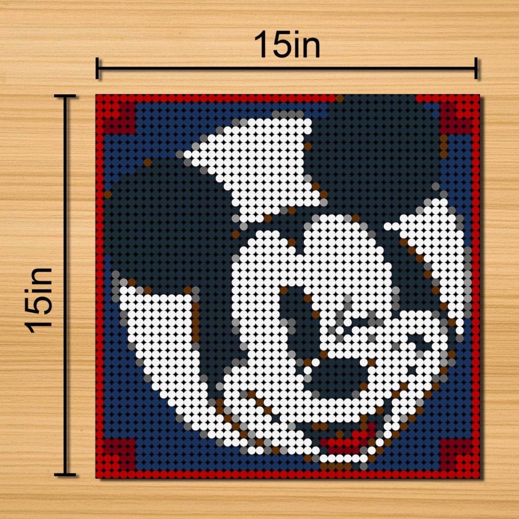 Mickey Mouse Pixel Art Movie MOC-90142 with 2304 pieces - MOC Brick Land