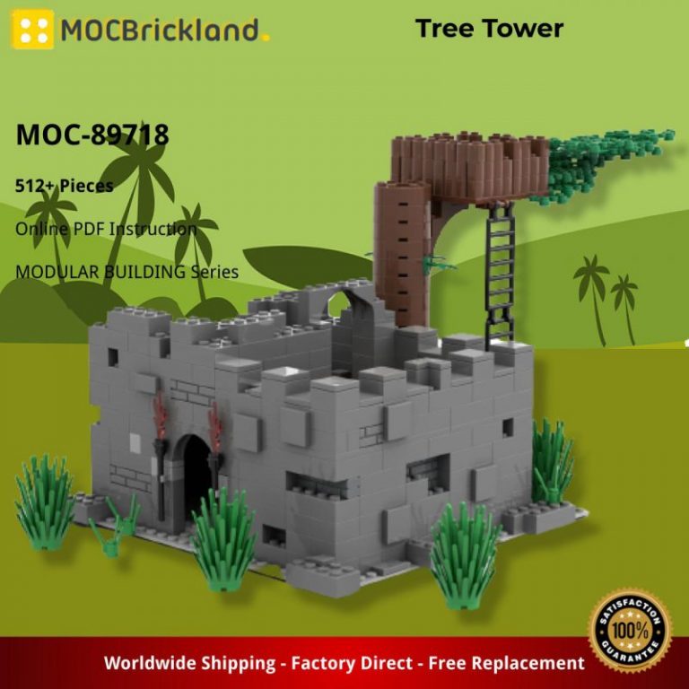 Tree Tower Modular Building MOC-89718 with 512 pieces - MOC Brick Land